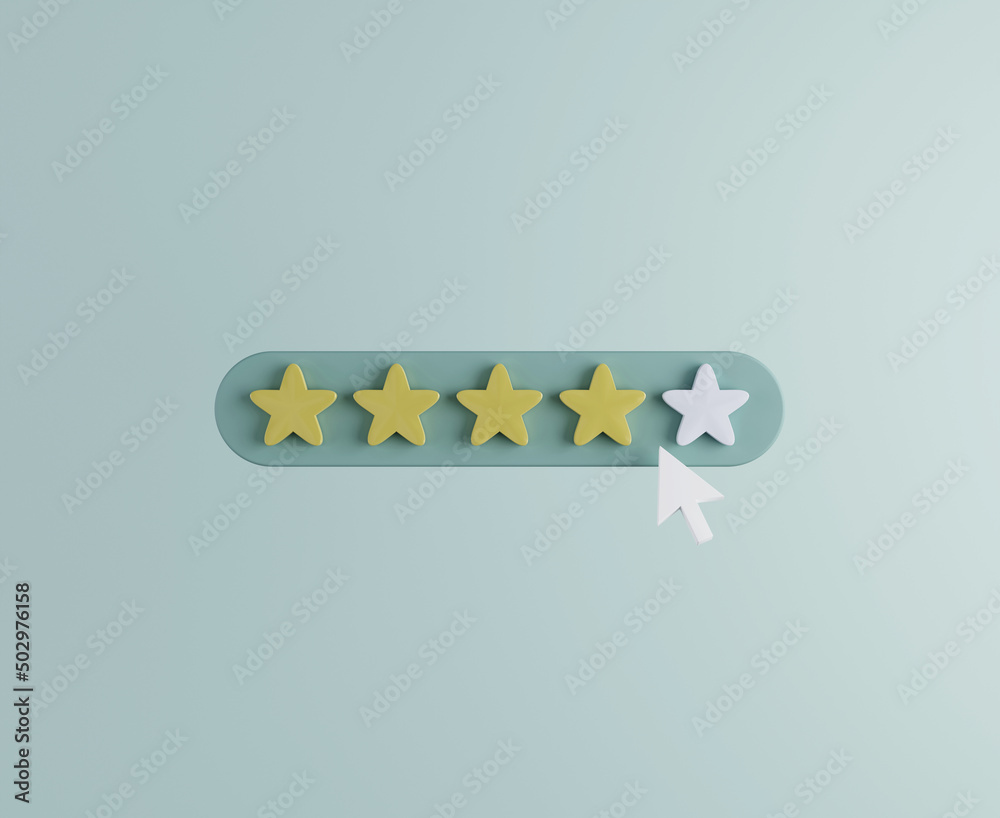 Five stars rating scale for satisfaction feedback measurement from ...