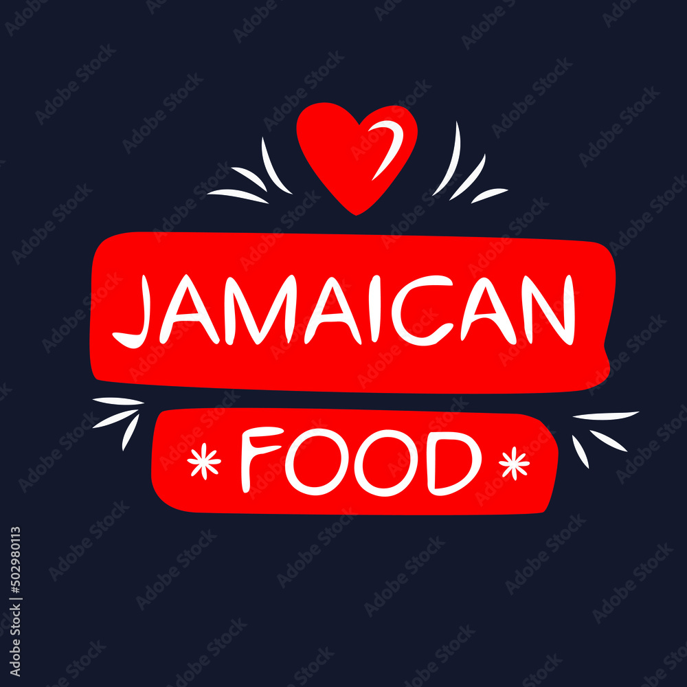 Creative (Jamaican food) logo, sticker, badge, label, vector ...