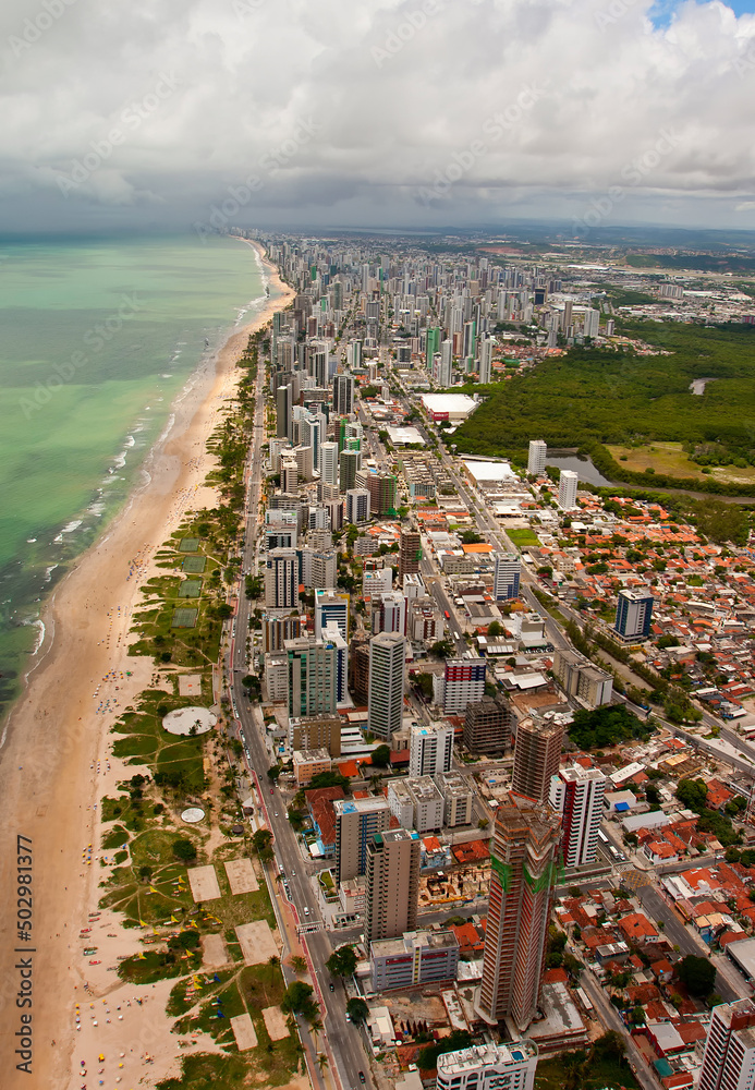 VISTA AEREA-RECIFE-PE - Vista aérea das praias de Boa Viagem e Pina ...
