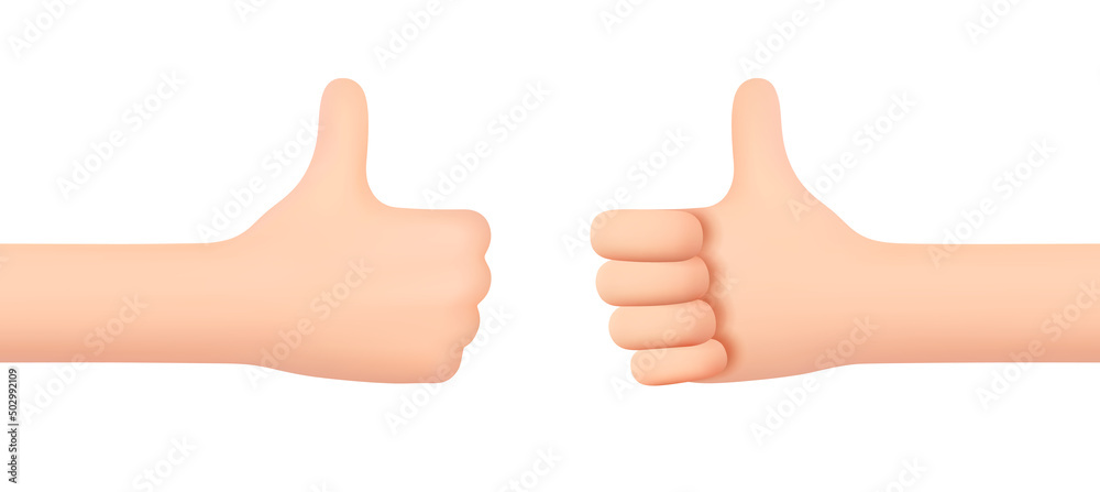 Cartoon Hands Left And Right