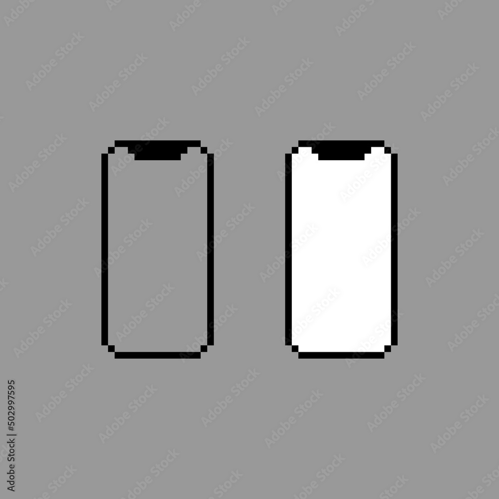 Pixel smartphone mockup. Modern electronic gadget with stylish retro ...
