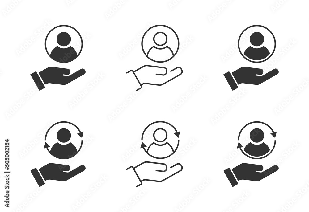 Customer care icon. customer retention symbol. Vector illustration ...