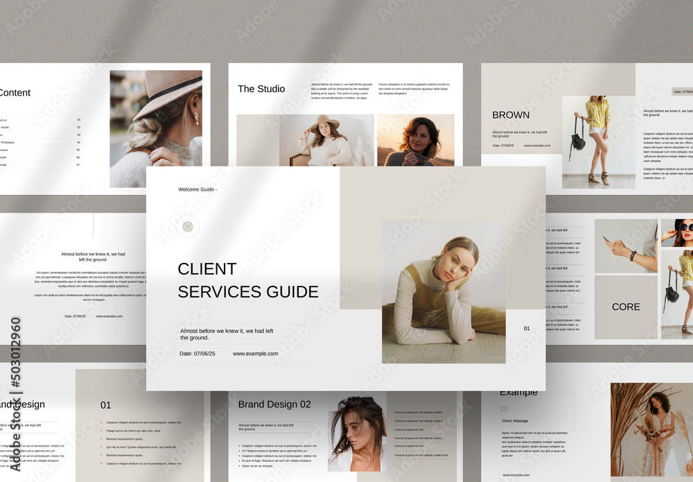 Client Welcome Guide Layout Stock Template | Adobe Stock