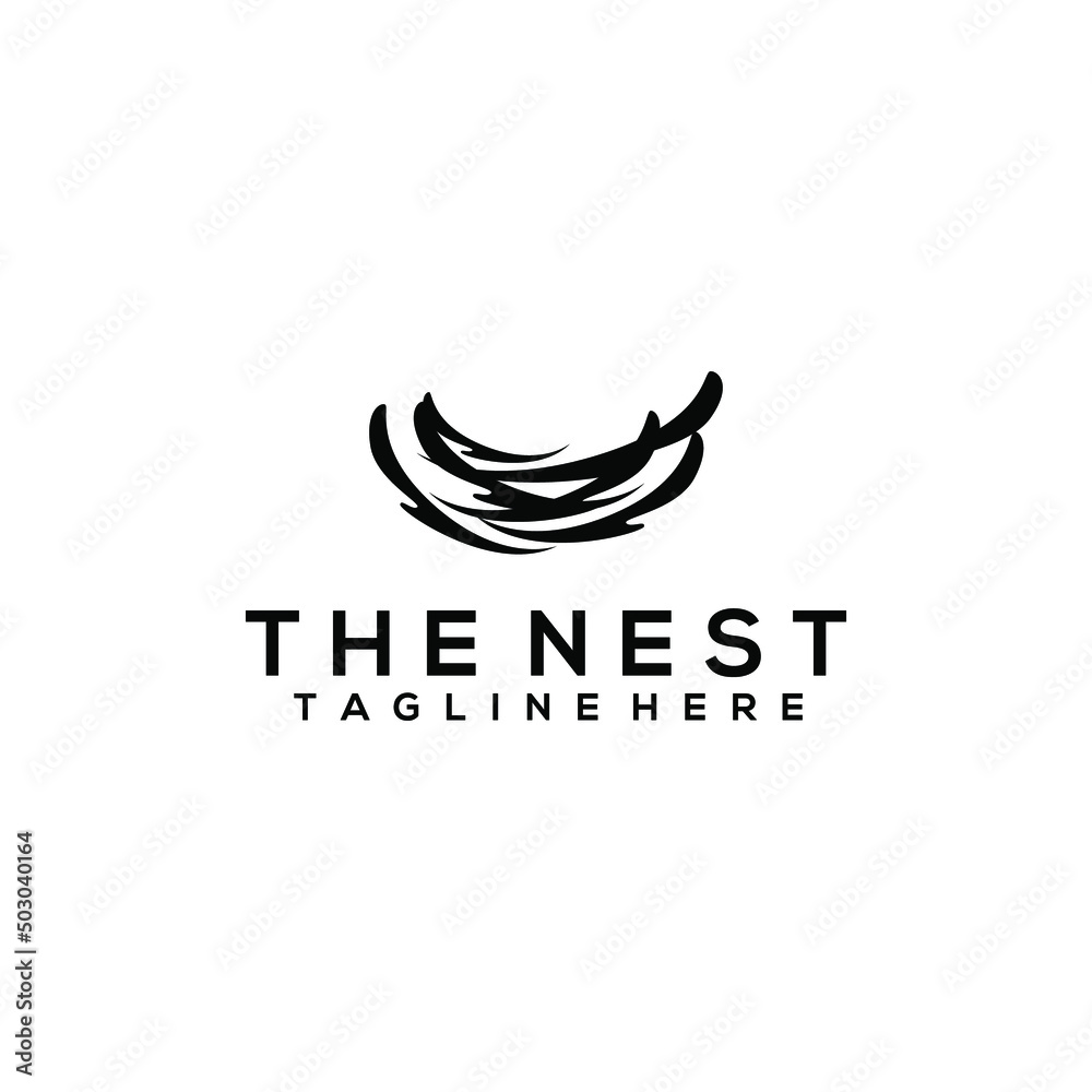 Nest Logo Design Concept Vector Stock Vector | Adobe Stock