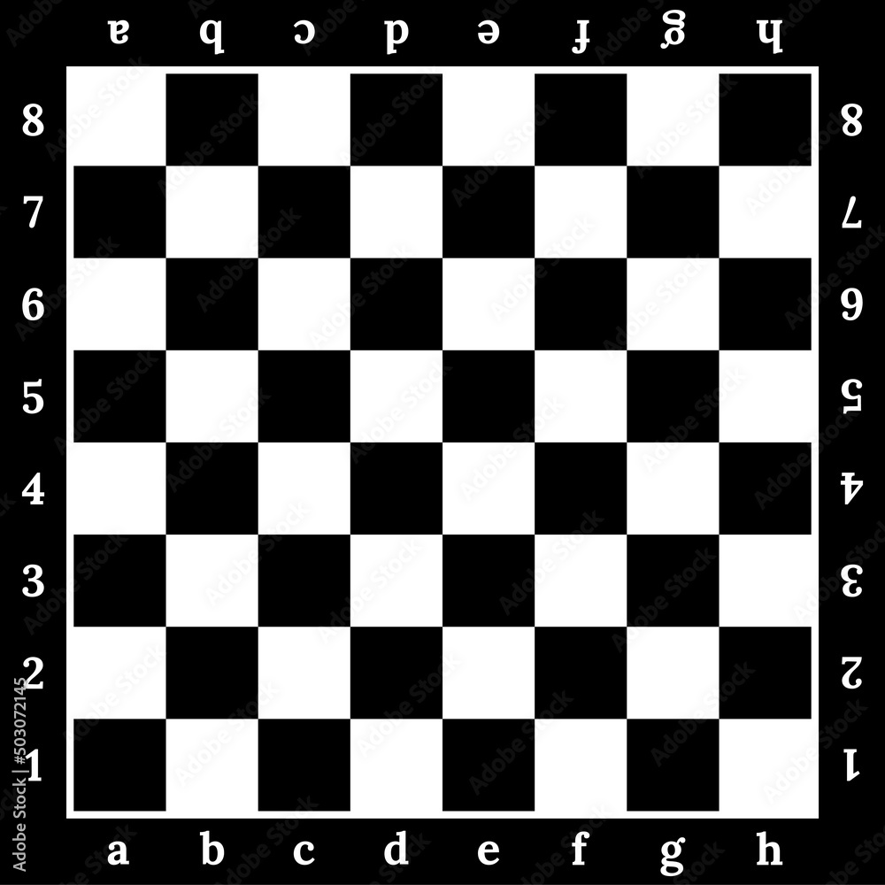 Chess board design template. Black wooden chessboard background with ...
