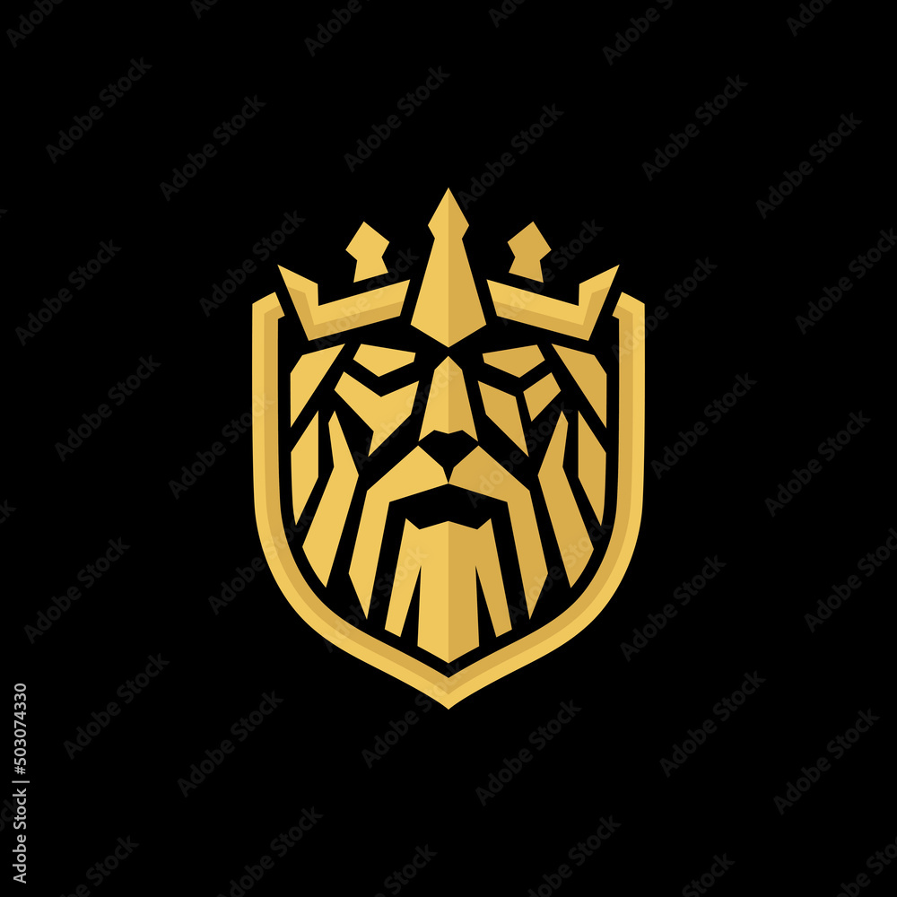 the king viking logo design Stock Vector | Adobe Stock