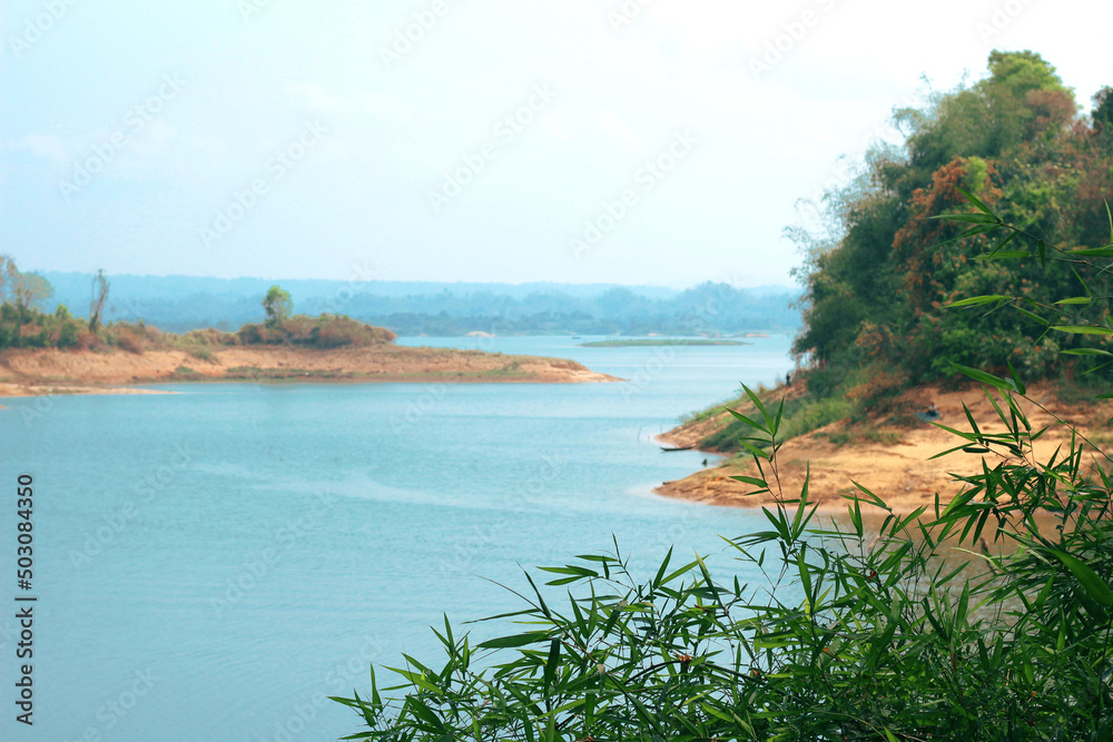 View of kaptai lake, Rangamati, Bangladesh. The beautiful clear lake ...
