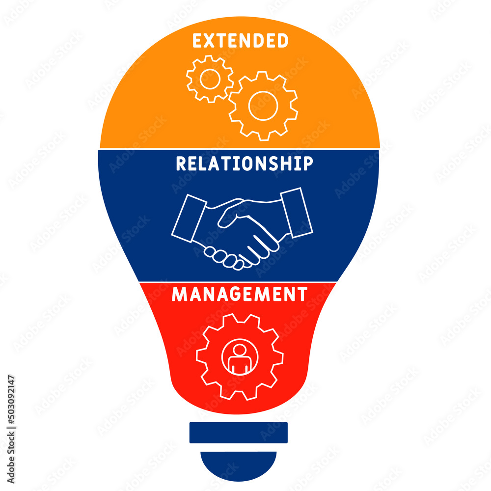 Vecteur Stock XRM - eXtended Relationship Management acronym. business ...