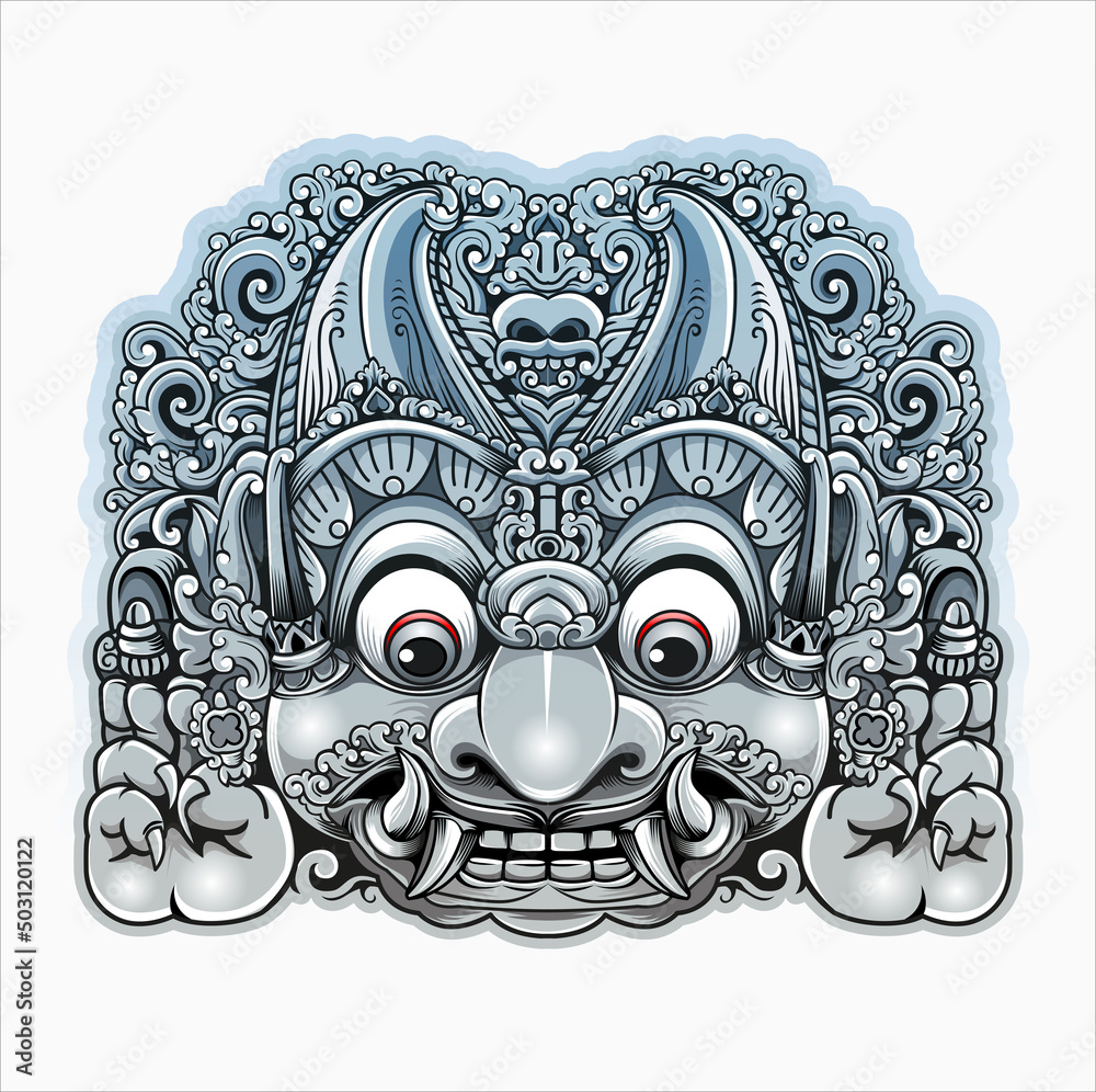 Vector illustration, Modified Batara Kala character, in Javanese ...