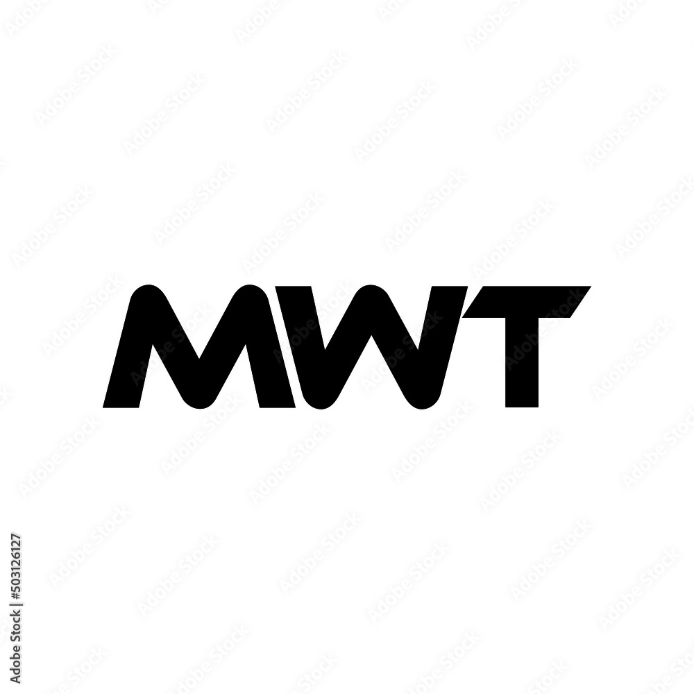 MWT letter logo design with white background in illustrator, vector ...