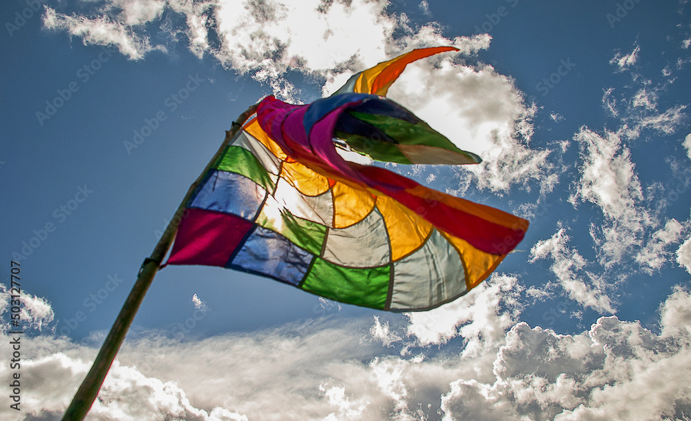 Wiphala, la bandera de los pueblos indígenas Stock Photo | Adobe Stock