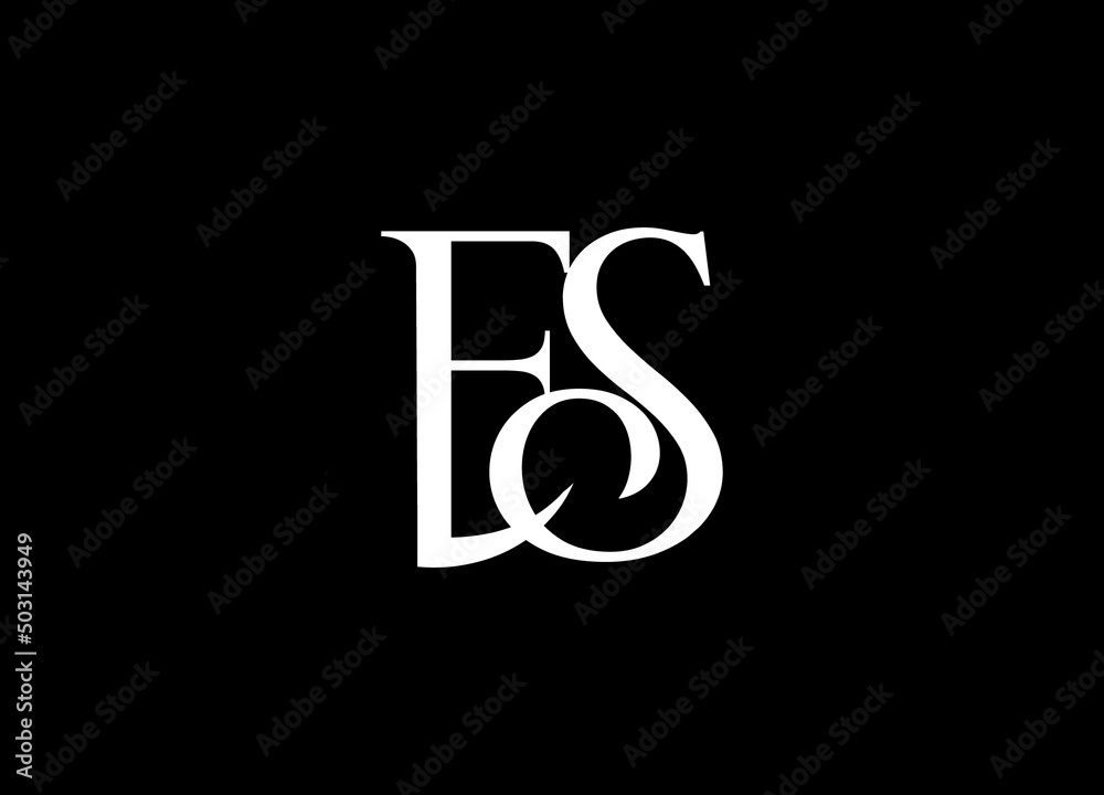 ES logo design vector sign Stock Vector | Adobe Stock