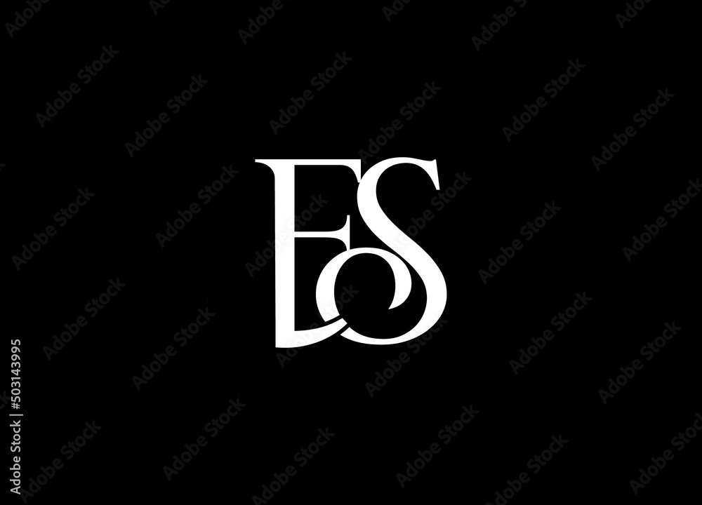 ES logo design vector sign Stock Vector | Adobe Stock