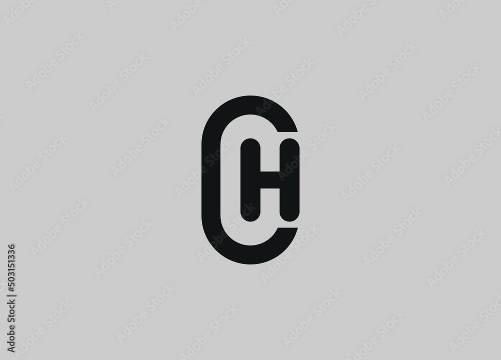 CH HC Letter Logo Design vector. Illustration of Letter CH HC monogram ...