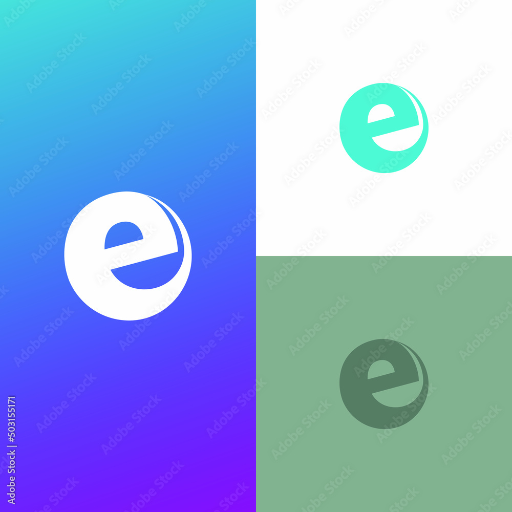 Vecteur Stock Logo of Microsoft edge on different backgrounds | Adobe Stock