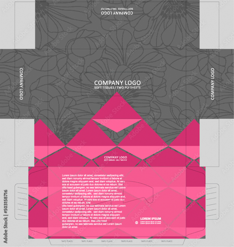 Tissue box template concept for business purposes Stock Vector | Adobe ...