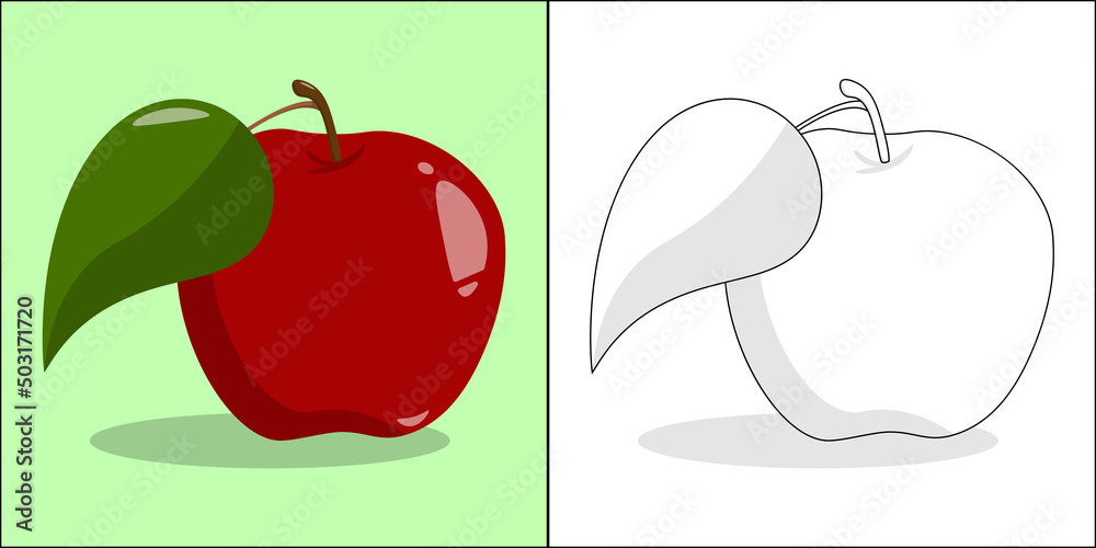 Apple suitable for children's puzzle vector illustration Stock Vector ...