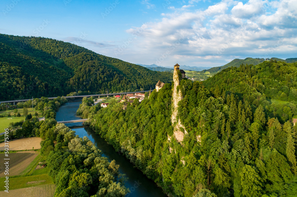 Orava castle - Oravsky Hrad in Oravsky Podzamok in Slovakia. Medieval ...