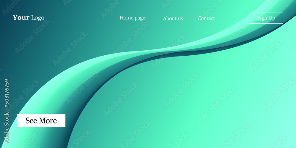 Abstract turquoise background color Mixing light. Landing page design ...