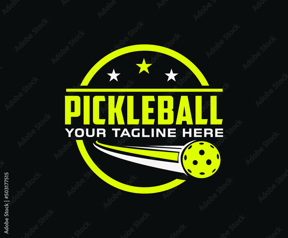 pickleball logo vector graphic for any business especially for sport ...