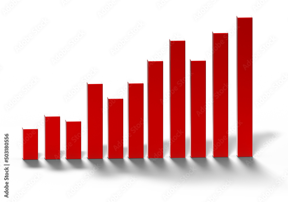 Chart growth. Business concept of increasing profits. Chart profit ...