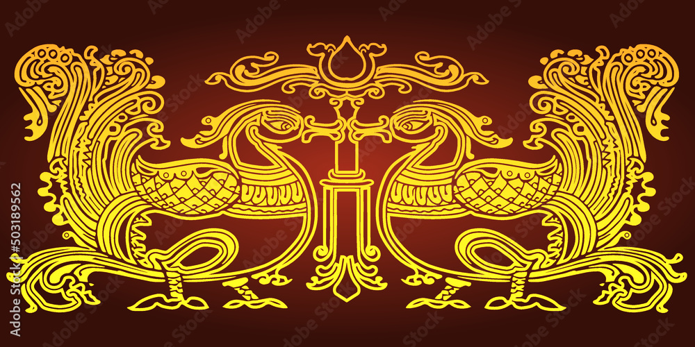 Sri Lankan Wedding Art: Hansa Puttuwa The Black Swan Vector. wedding ...
