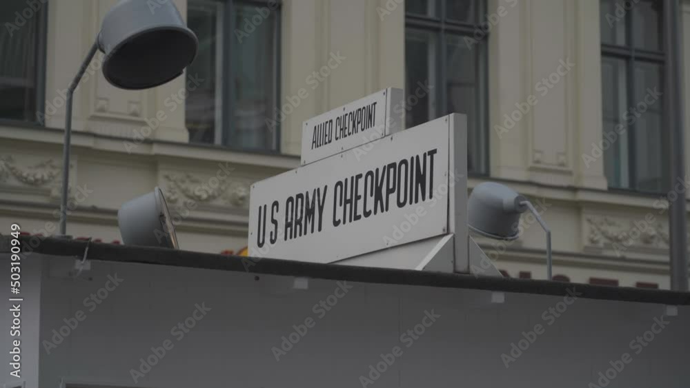 Berlin. Germany. Checkpoint Charllie. Old border crossing between East ...