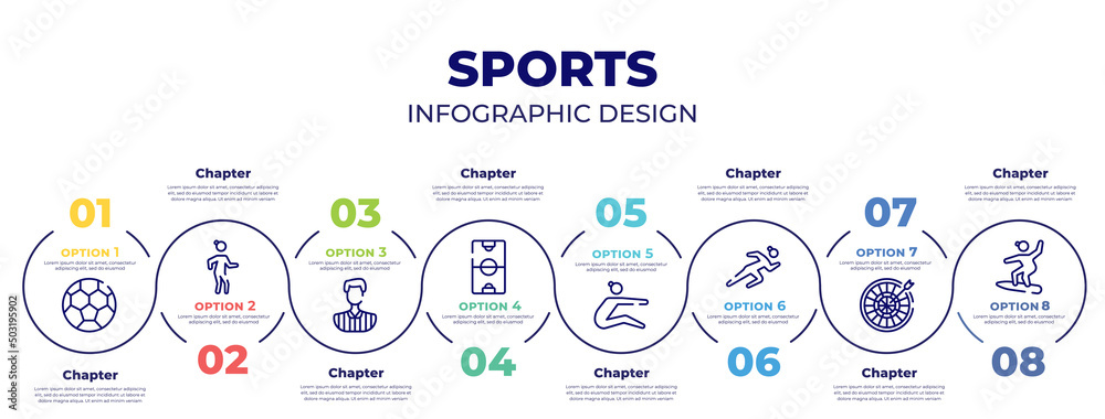 infographic template design vector with icons and 8 options or steps ...