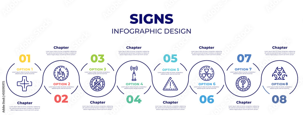 infographic template design vector with icons and 8 options or steps ...