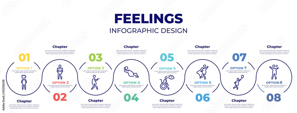 infographic template design vector with icons and 8 options or steps ...