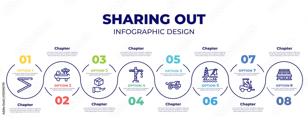 infographic template design vector with icons and 8 options or steps ...