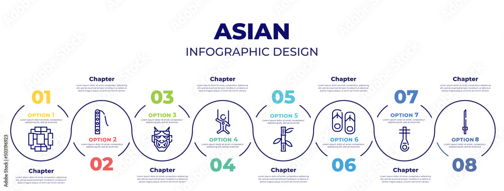 infographic template design vector with icons and 8 options or steps ...