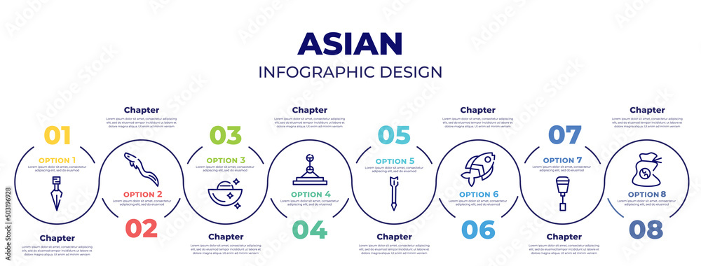 infographic template design vector with icons and 8 options or steps ...