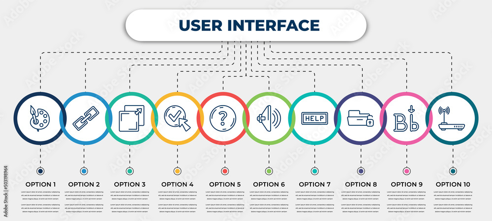vector infographic template with icons and 10 options or steps ...