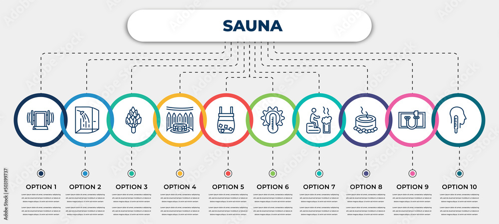 vector infographic template with icons and 10 options or steps ...