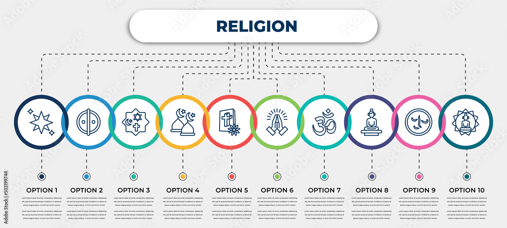 vector infographic template with icons and 10 options or steps ...