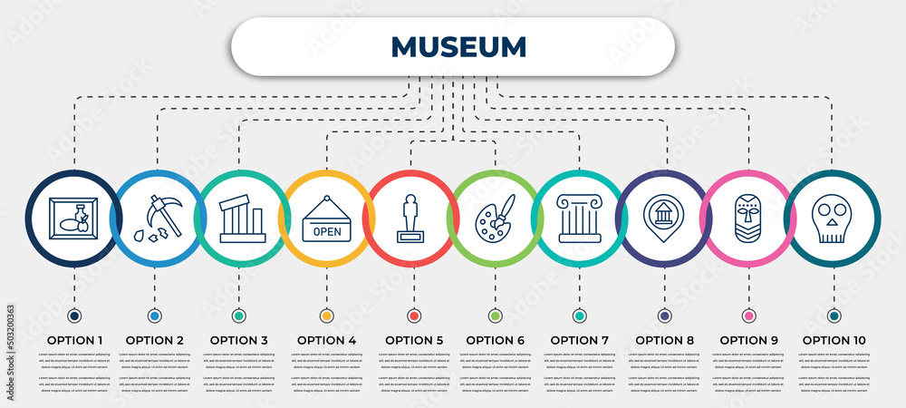 vector infographic template with icons and 10 options or steps ...