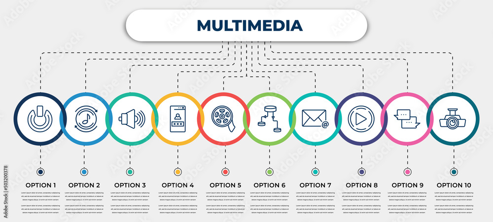 vector infographic template with icons and 10 options or steps ...