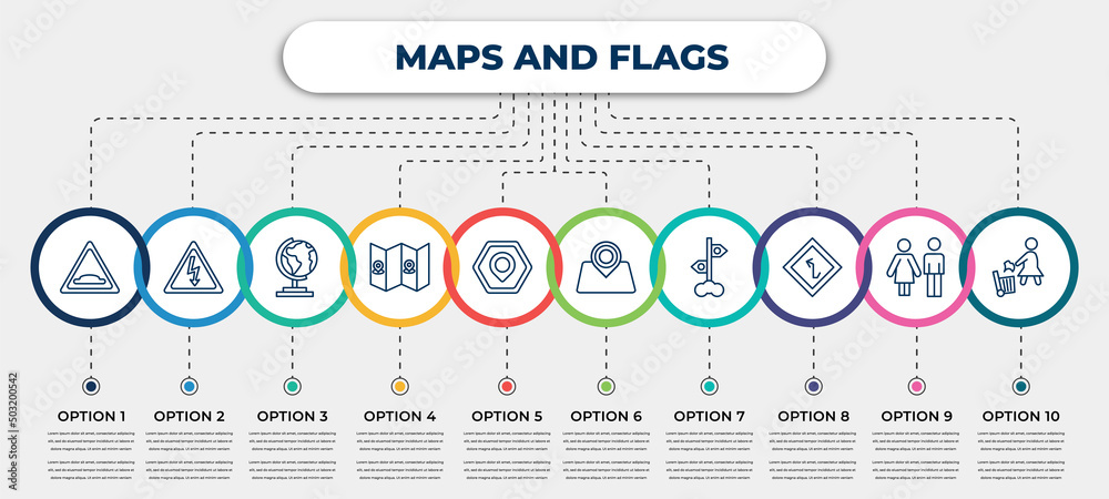 vector infographic template with icons and 10 options or steps ...