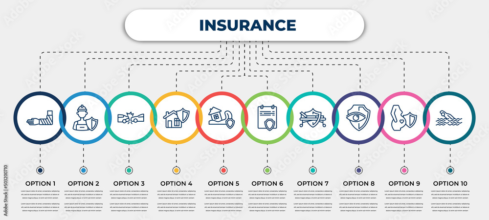 vector infographic template with icons and 10 options or steps ...