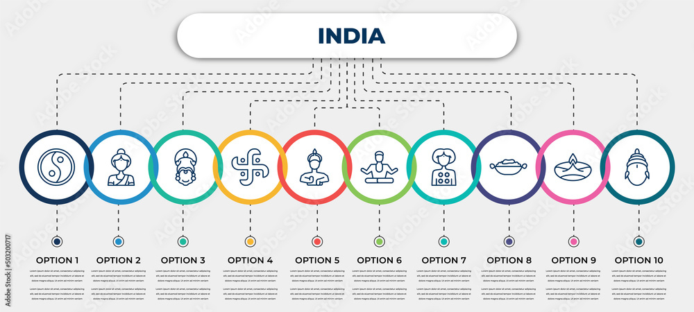 vector infographic template with icons and 10 options or steps ...