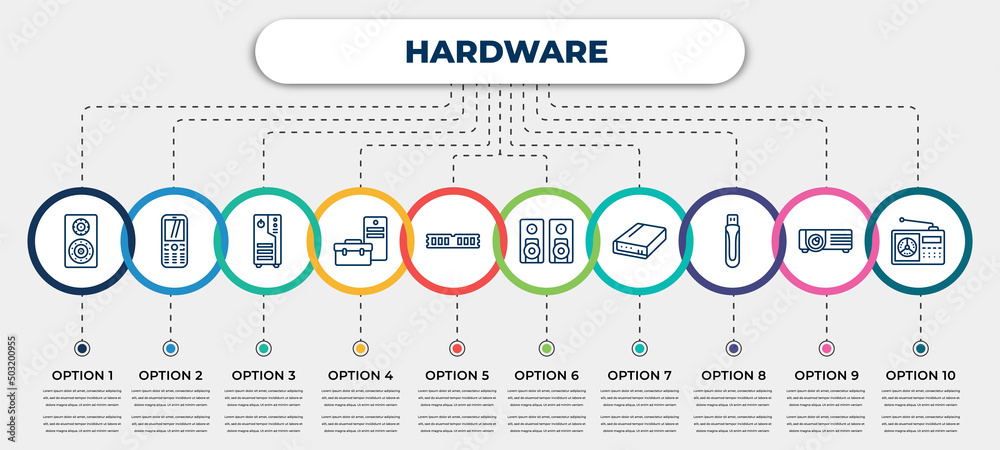 vector infographic template with icons and 10 options or steps ...