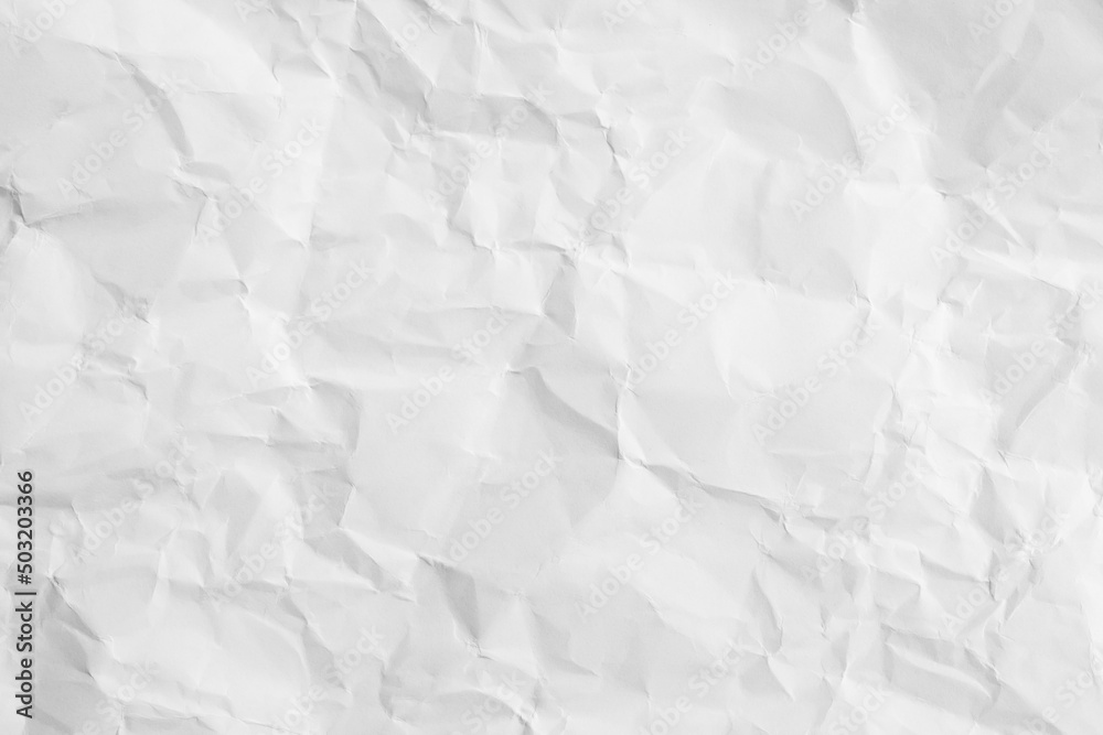 White crumpled paper texture background... Stock Photo | Adobe Stock