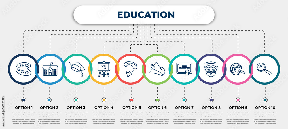 vector infographic template with icons and 10 options or steps ...