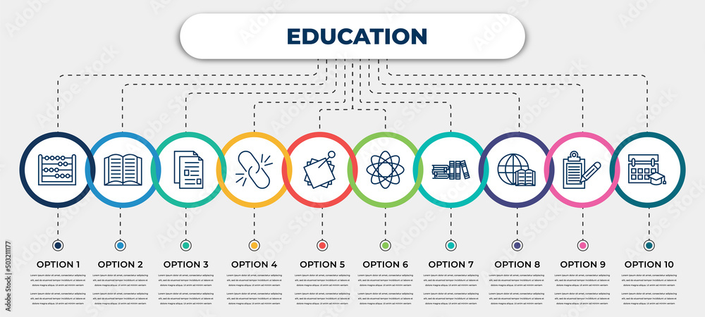 vector infographic template with icons and 10 options or steps ...