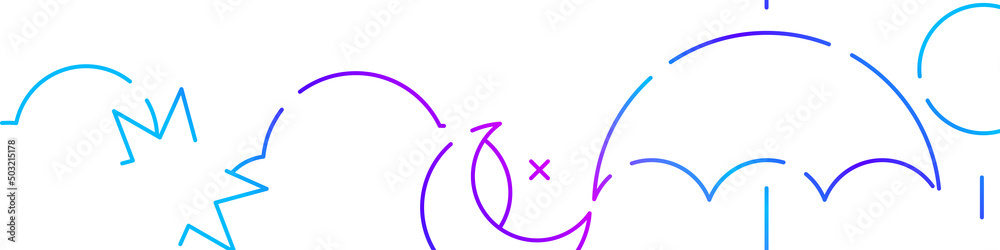 Weather forecast related horizontal banner or bottom border template ...