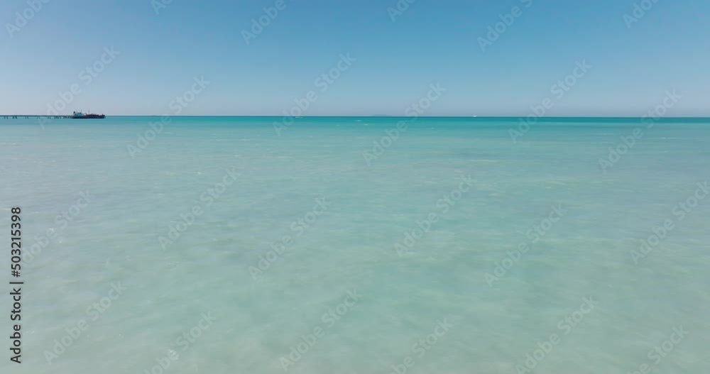 LNG Gas Terminal on the coast. Boat docking on terminal. Aerial view ...