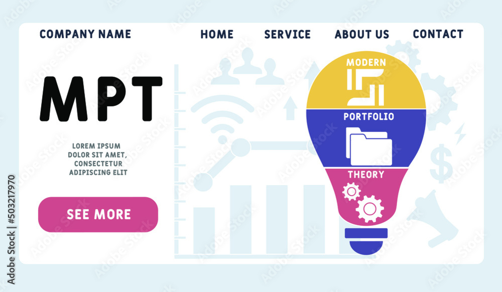 Vecteur Stock MPT - Modern Portfolio Theory acronym. business concept ...