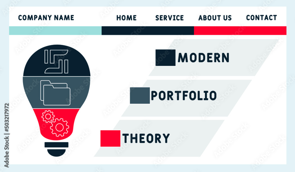 MPT - Modern Portfolio Theory acronym. business concept background ...
