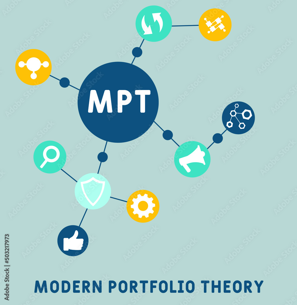 MPT - Modern Portfolio Theory acronym. business concept background ...
